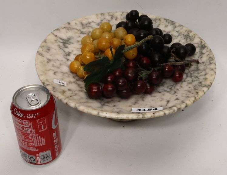 Vintage Stone Grapes & Marble Compote - Dixon's Auction at Crumpton