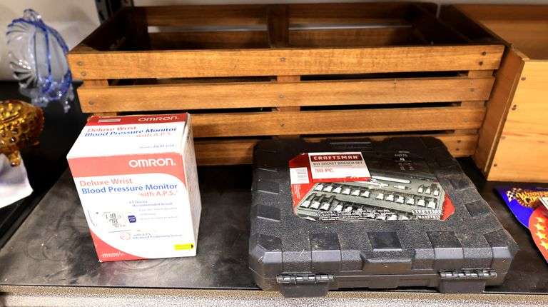Lot Wooden Crates, Craftsman Socket Set, Die-Cast Nascar Car Etc ...