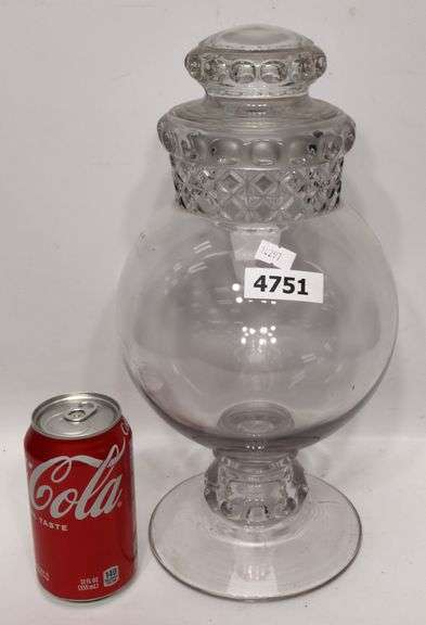 Antique Glass Candy Jar - Dixon's Auction at Crumpton