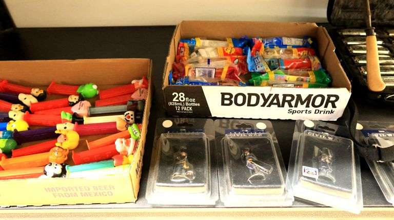 Lot of Pez Dispensers, Military Figurines, Vintage Harmonicas Etc ...