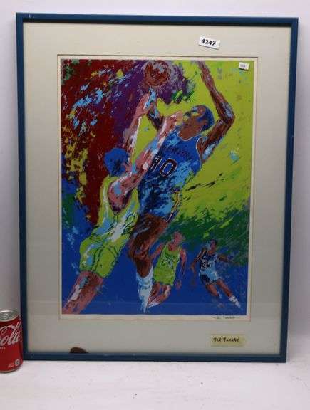 Ted Tanabe Artist Signed Basketball Print - Dixon's Auction at Crumpton