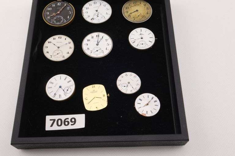 Tray Lot of Pocket Watch Movements - Dixon's Auction at Crumpton