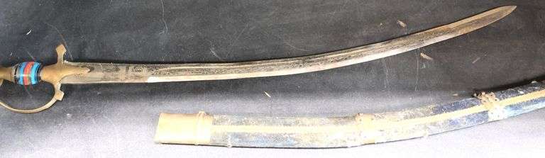 Vintage India Curved Cavalry Style Sword - Dixon's Auction at Crumpton