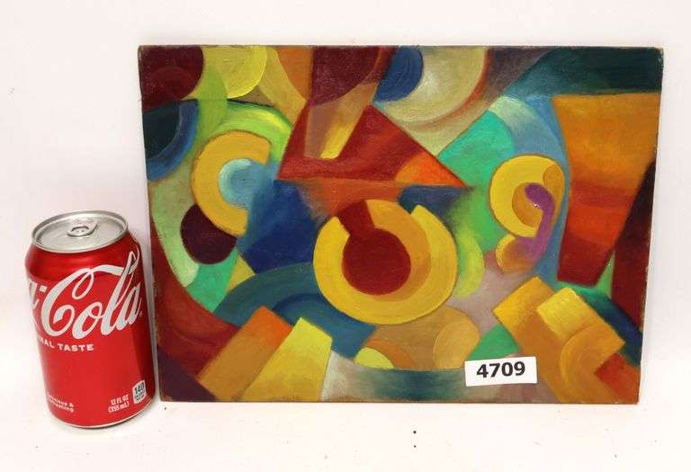 MCM Abstract Oil Painting - Dixon's Auction at Crumpton