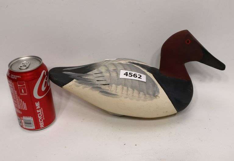 Capt. Harry Jobes Canvasback Duck Decoy - Dixon's Auction at Crumpton
