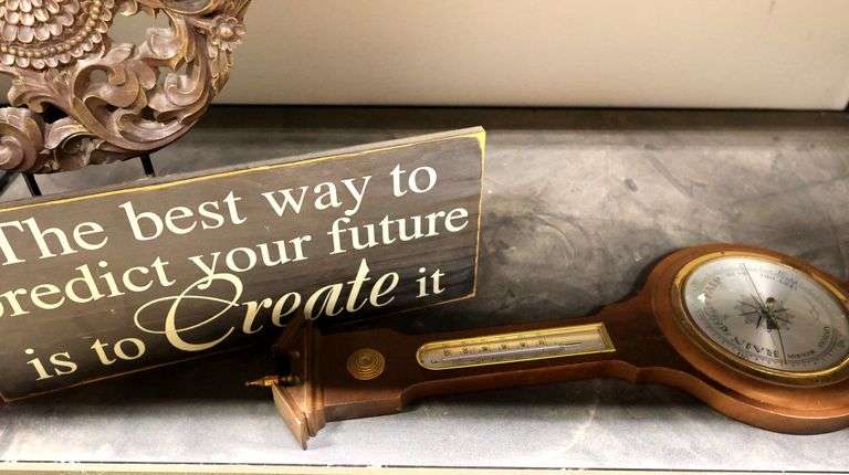 Barometer, Sign & Carved Wood Type Decor - Dixon's Auction at Crumpton