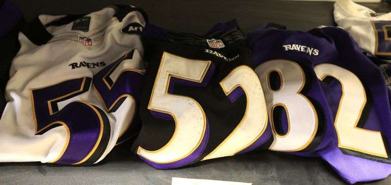Collection of Baltimore Ravens Football Jerseys - Dixon's Auction at ...