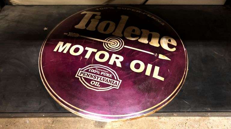 Metal Tiolene Motor Oil Sign - Dixon's Auction at Crumpton