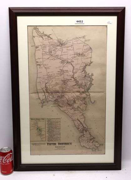 Antique Kent County Maryland Map - Dixon's Auction at Crumpton