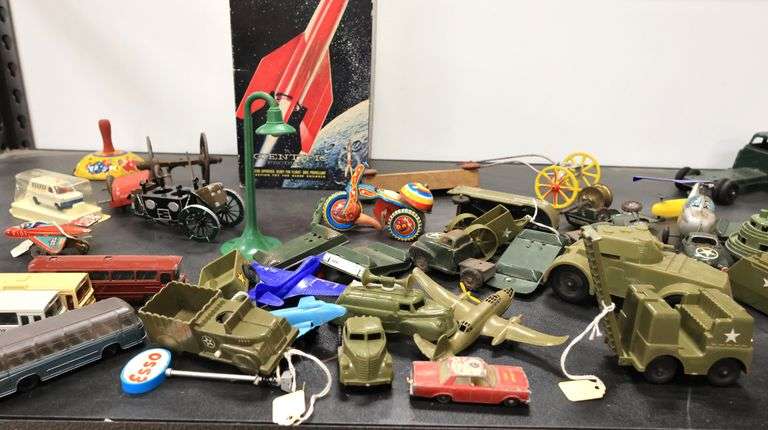 Lot of Vintage Mercedes Bus & Military Vehicle Toys, Alpha 1 Missile ...