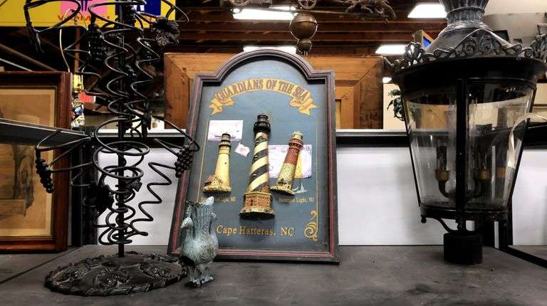 Antique Street Light Globe, Cape Hatteras Lighthouse Display, Wine ...