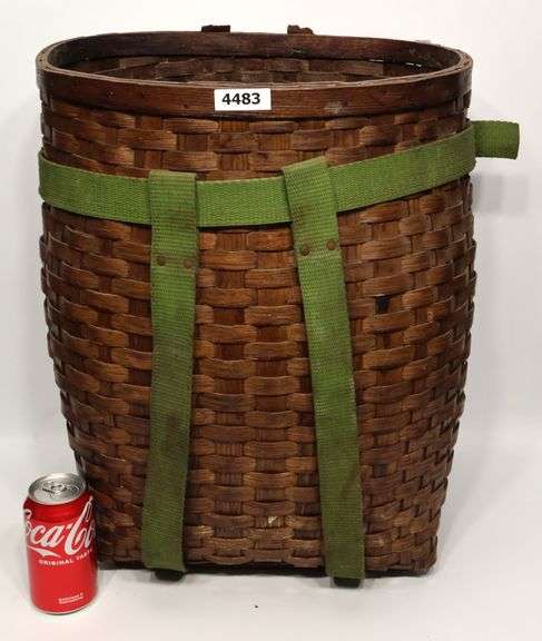 Vintage Splint Oak Trappers Backpack - Dixon's Auction at Crumpton