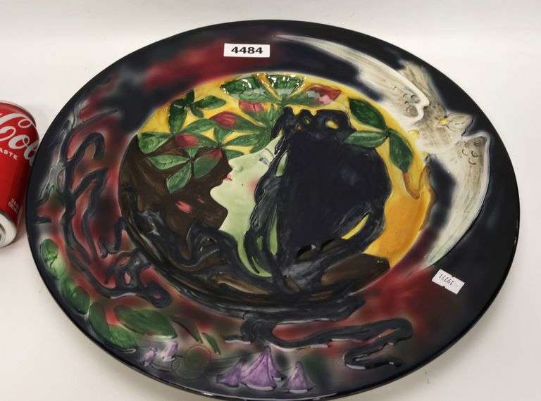 Art Nouveau Cico Germany Pottery Charger - Dixon's Auction at Crumpton
