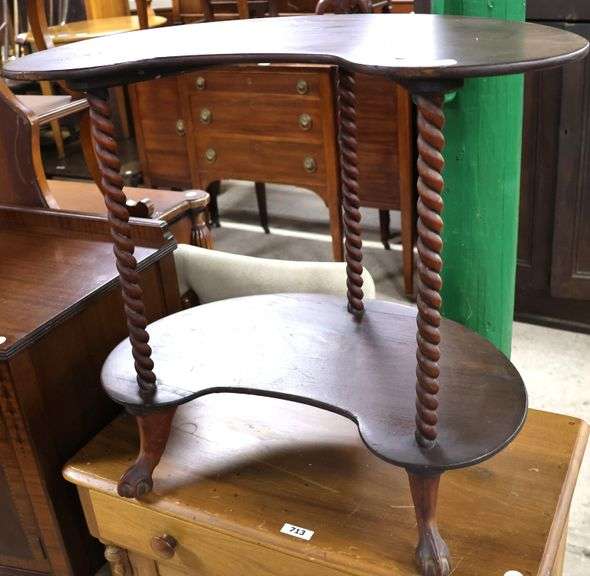 Kidney Shaped Claw Foot Stand - Dixon's Auction at Crumpton