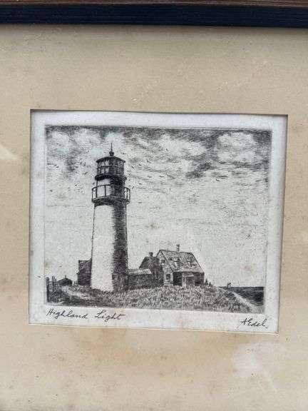 Albert Edel "Highland Light" Cape Cod, Mass. Lighthouse Etching, Minor ...