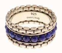 Jai By John Hardy Sterling Silver & Lapis Wide Band/Ring - Dixon's ...