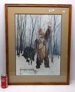 Ken Schmidt Artist Signed Print - Dixon's Auction at Crumpton
