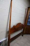 Cabinet Made Tiger Maple Queen Headboard - Dixon's Auction at Crumpton
