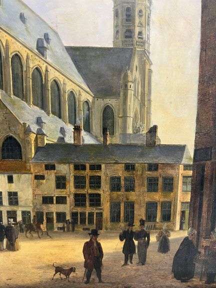 Ivo Ambros Vermeersch (Belgium 1810-1852) oil/panel painting of Cattle ...