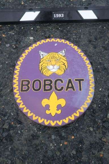 Painted Bobcat Sign - Dixon's Auction at Crumpton