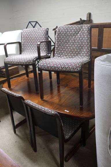 MCM Rosewood Dining Table + (4) Knoll Chairs - Dixon's Auction at Crumpton