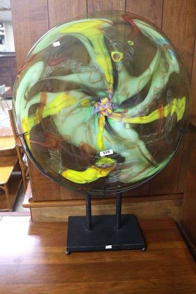 Modern Glass Sculpture, Base Wobbly - Dixon's Auction at Crumpton