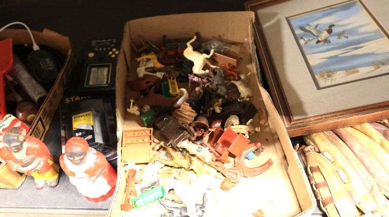 Lot of Vintage Toys, Figural Salt & Pepper Shakers, Baseball Glove ...