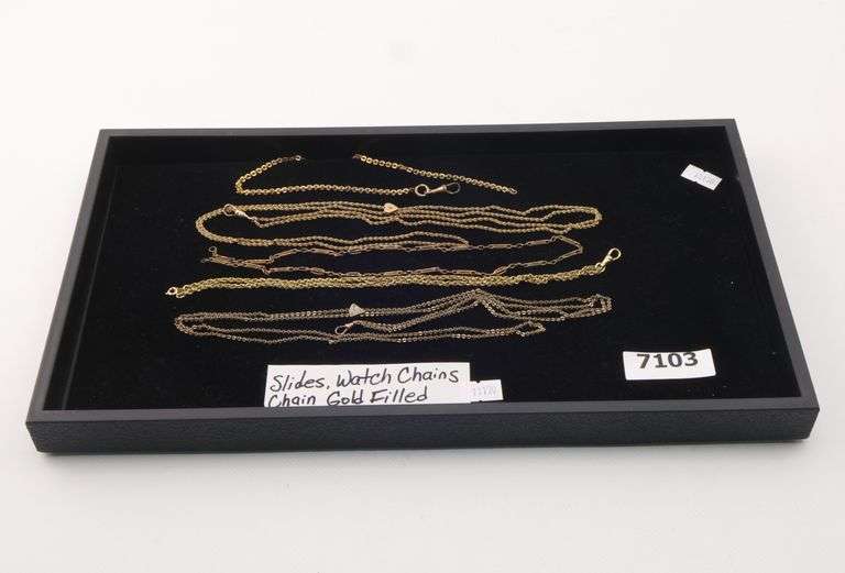 Gold-Filled Vintage Watch Chains & Slides - Dixon's Auction at Crumpton