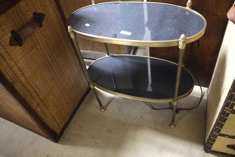 Modern Directoire Style Two Tier Granite Top Stand - Dixon's Auction at ...