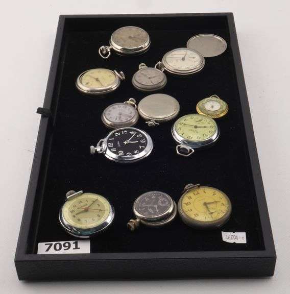 Tray Lot of Pocket Watches - Dixon's Auction at Crumpton