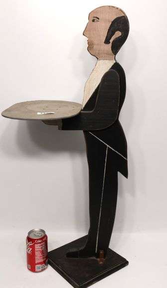 Antique Folk Art Painted Silent Butler - Dixon's Auction at Crumpton
