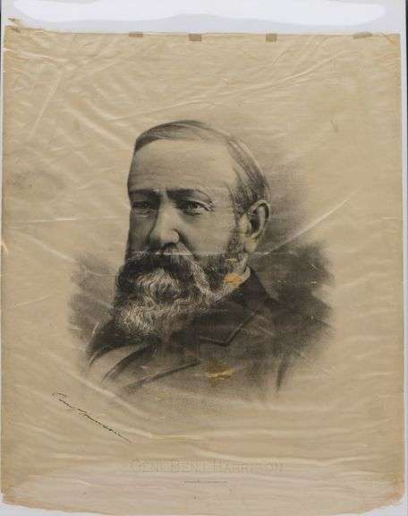 Benjamin Harrison U.S. Presidential Campaign Political Lithograph on ...