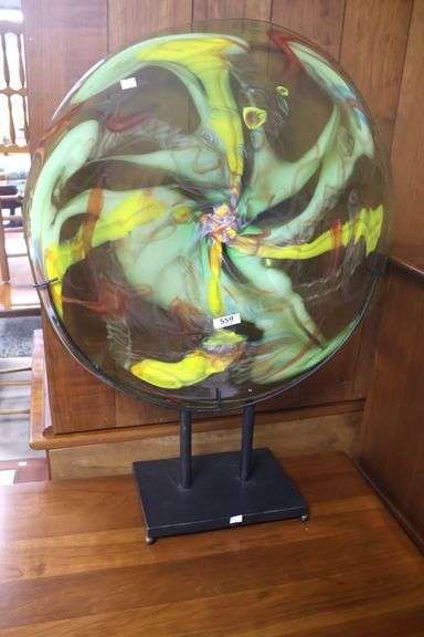 Modern Glass Sculpture, Base Wobbly - Dixon's Auction at Crumpton