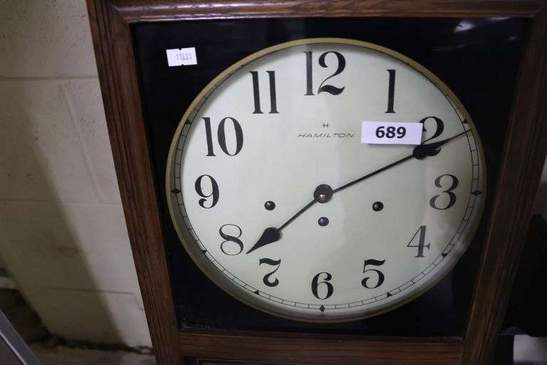 Modern Hamilton Regulator Clock - Dixon's Auction at Crumpton