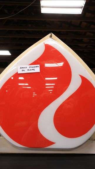 Amoco Standard Oil Flame Sign - Dixon's Auction at Crumpton