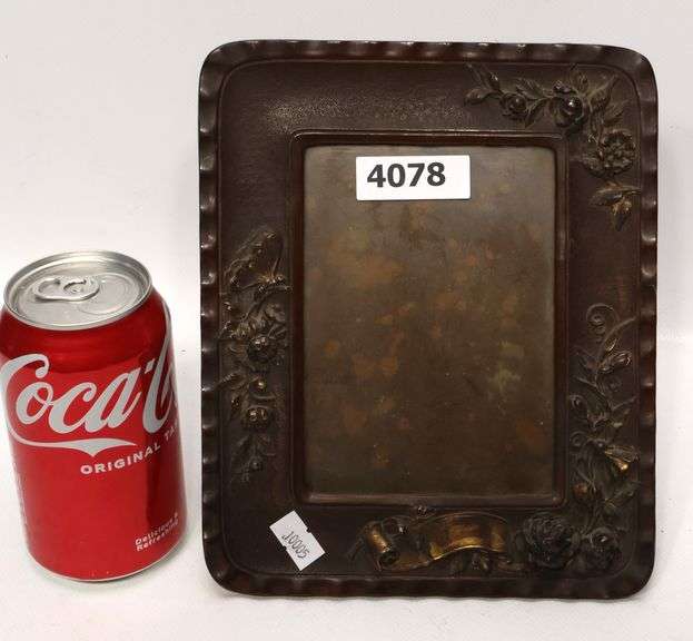 Antique Patinated Metal Picture Frame - Dixon's Auction at Crumpton
