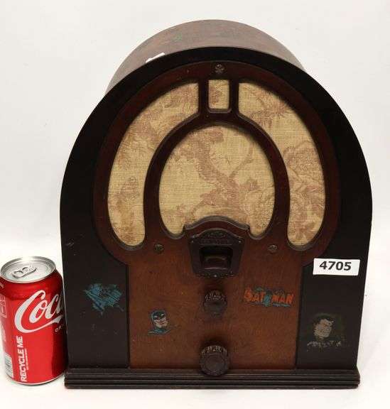 Vintage Philco Model 80 Radio with Later Added Vintage Batman Decals ...
