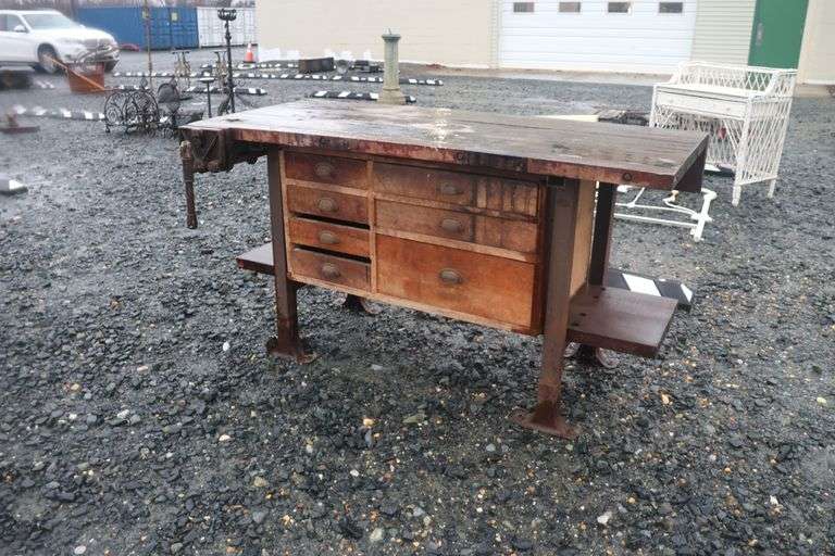 *NO STORAGE* Antique Workbench - Dixon's Auction at Crumpton