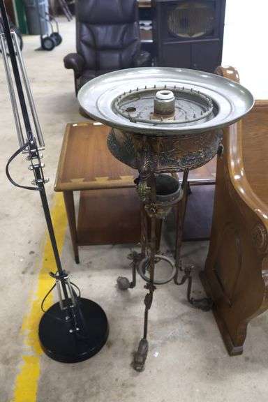 Beaux Arts Sea Serpent Cast Metal Brazier Converted to Lamp - Dixon's ...