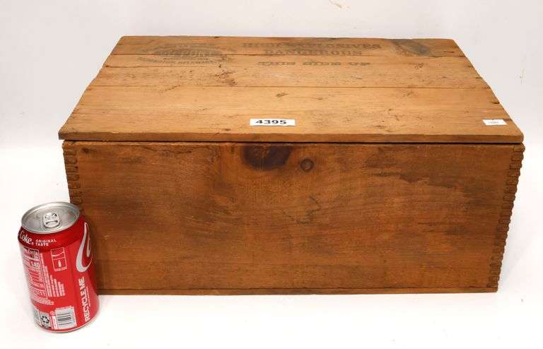 Vintage Dupont High Explosives Wood Crate - Dixon's Auction at Crumpton