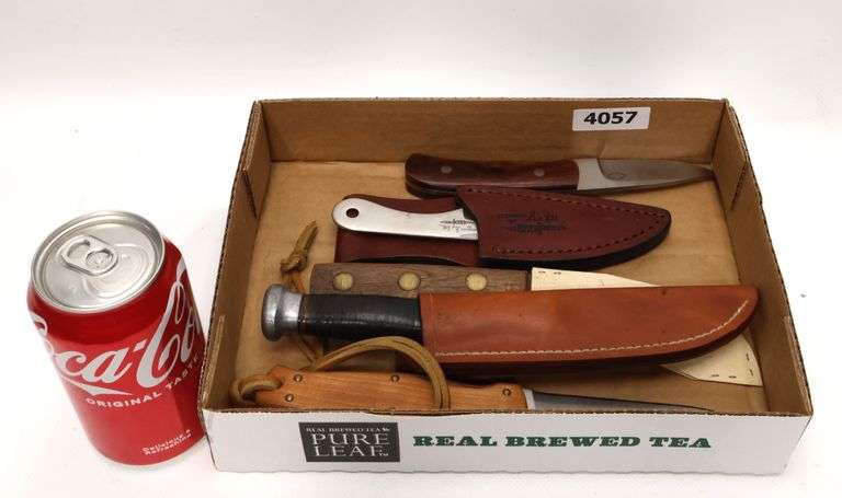 (5) Collectible Knives Including Marble's and Larry Page - Dixon's ...