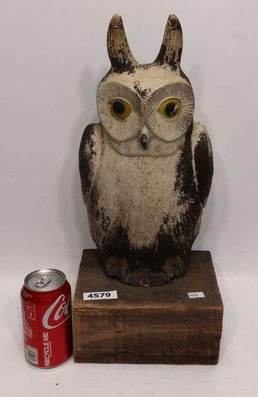 Vintage Rubber Owl Decoy - Dixon's Auction at Crumpton