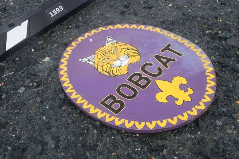 Painted Bobcat Sign - Dixon's Auction at Crumpton