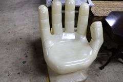 Pedro Friedeberg Type MCM White Hand Chair - Dixon's Auction at Crumpton