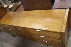 Basic-Witz MCM Walnut Nine Drawer Chest - Dixon's Auction at Crumpton