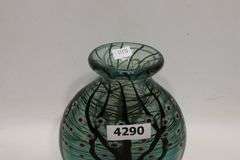 Vandermark Art Glass Paperweight Vase - Dixon's Auction at Crumpton