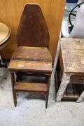 Vintage Metamorphic Ironing Board Step Stool - Dixon's Auction at Crumpton