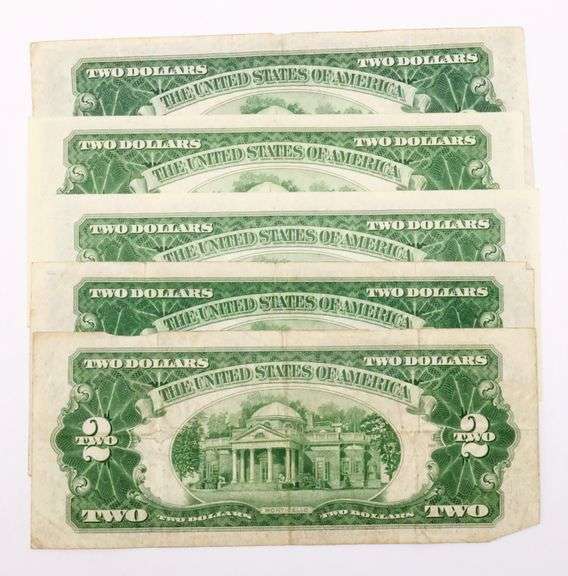 (5) Series of 1928 $2.00 Notes $10.00 Face Value - Dixon's Auction at ...