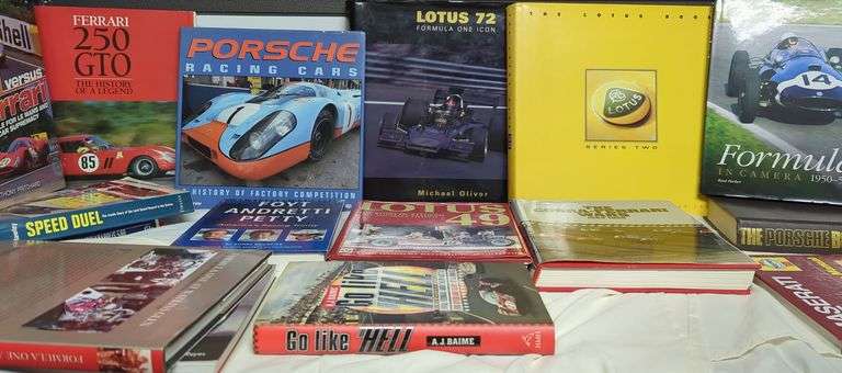 Collection of Books on Race Cars - Dixon's Auction at Crumpton