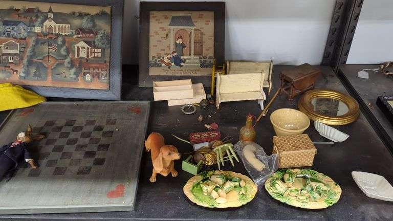 Lot Demitasse Art Pottery Tea Sets, Checkers Board, Doll House ...